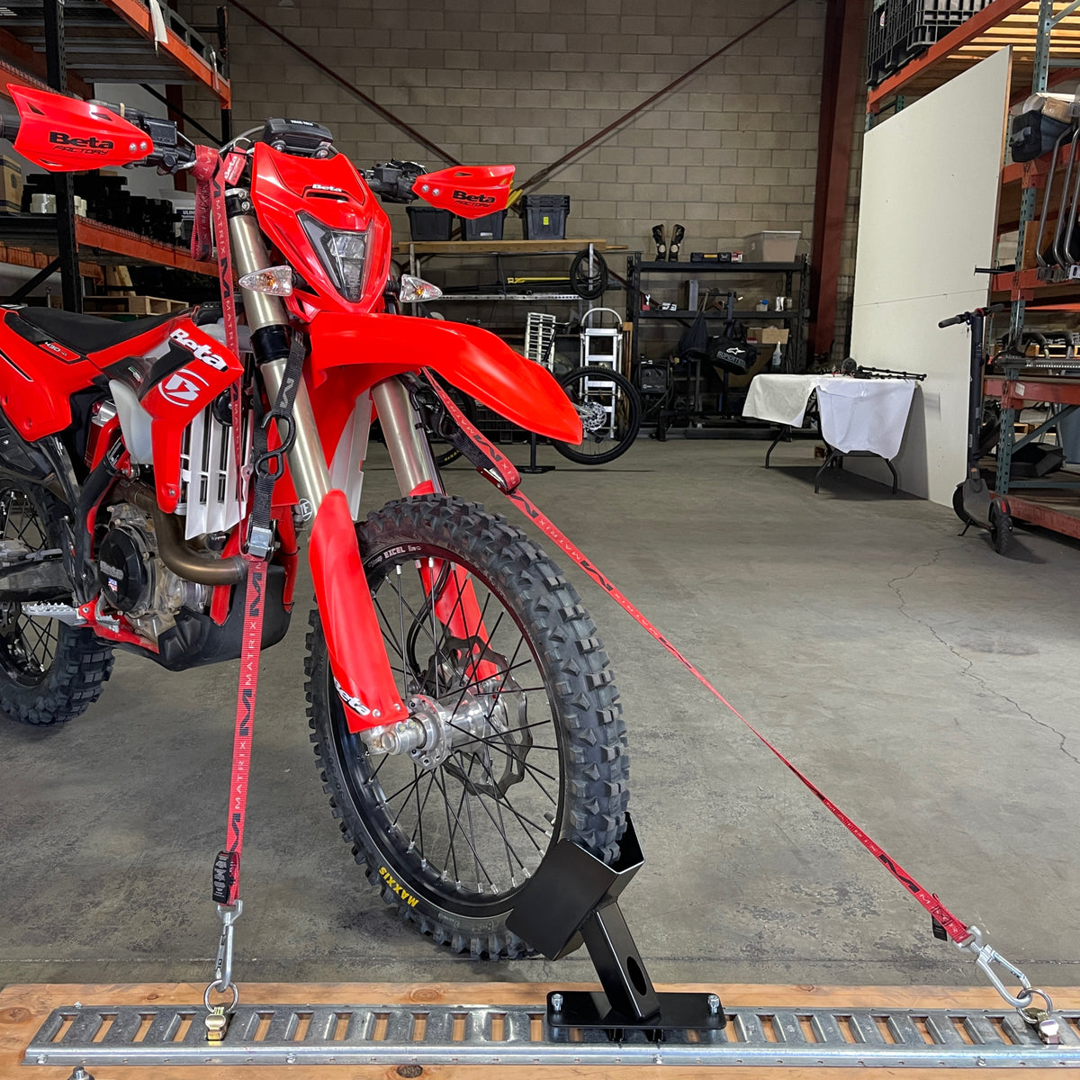 NEW 360 E-Track Wheel Chock for Dirt Bikes / Bicycles - Bolt It On